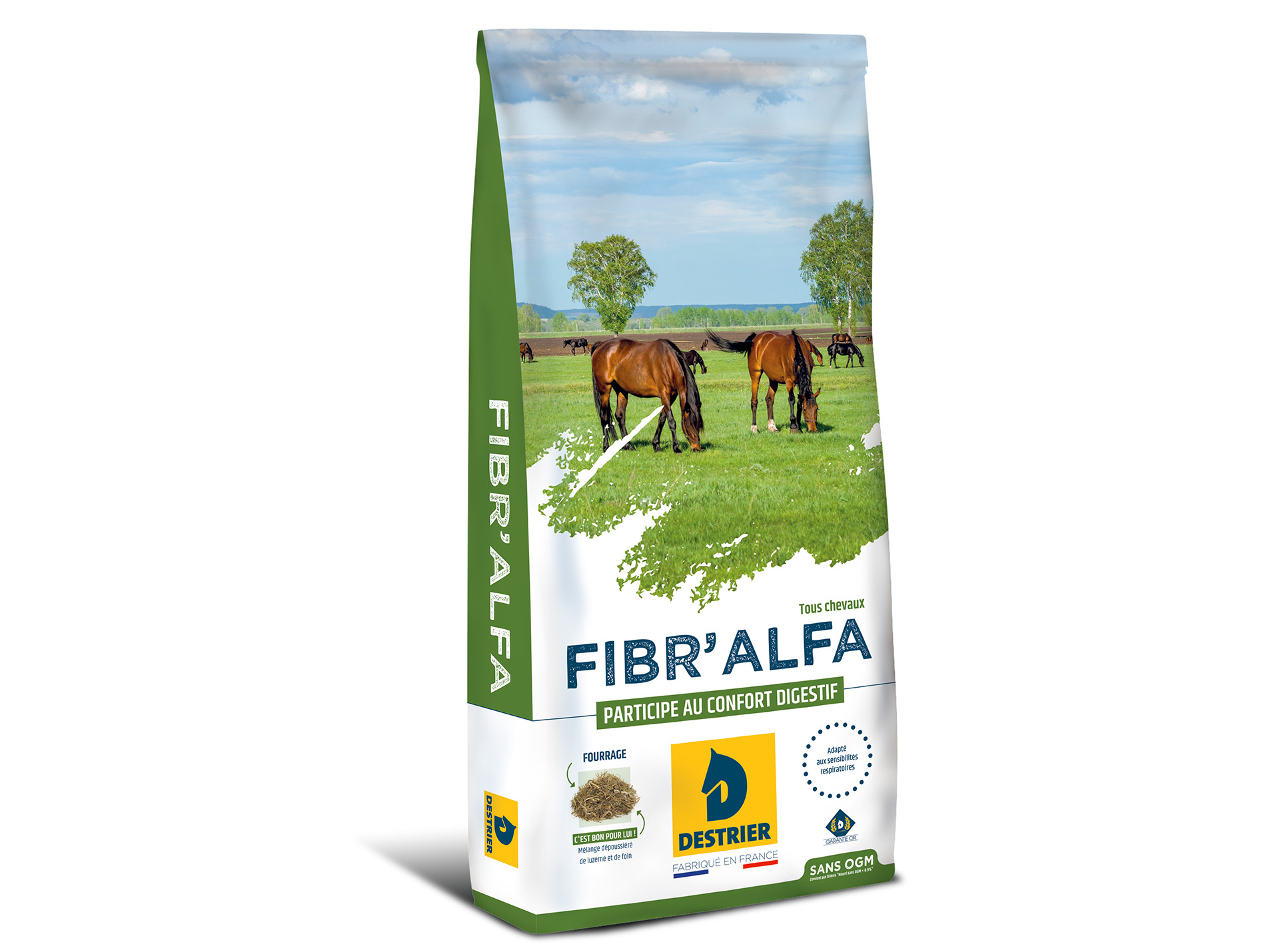 Aliment cheval DESTRIER Fibr'alfa 15kg | Espace Emeraude®