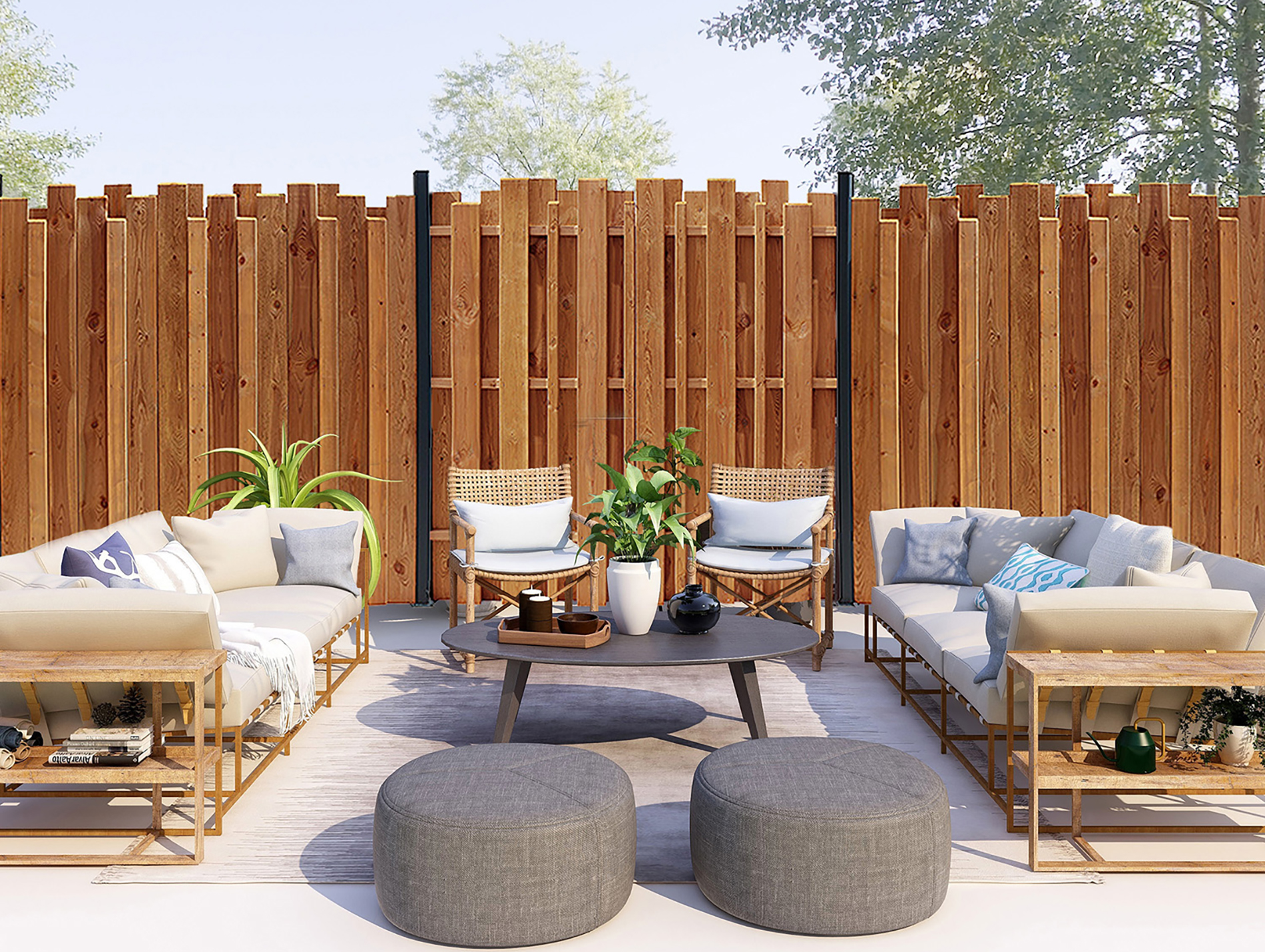 Panneau claustra vertika eclipse l.178xH.180cm Ep.64mm brun | Espace ...