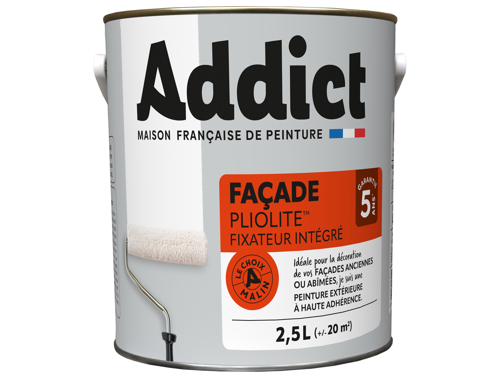 Peinture façade 100% pliotite ADDICT Blanc 2,5L | Espace Emeraude®